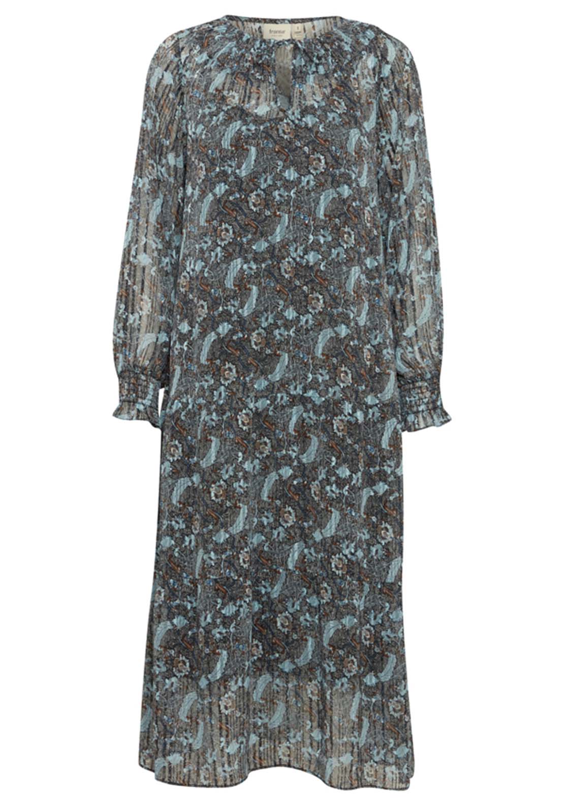 Light Woven Long Sleeve Midi Dress - Citadel Aop Ma24 02c – Shaws