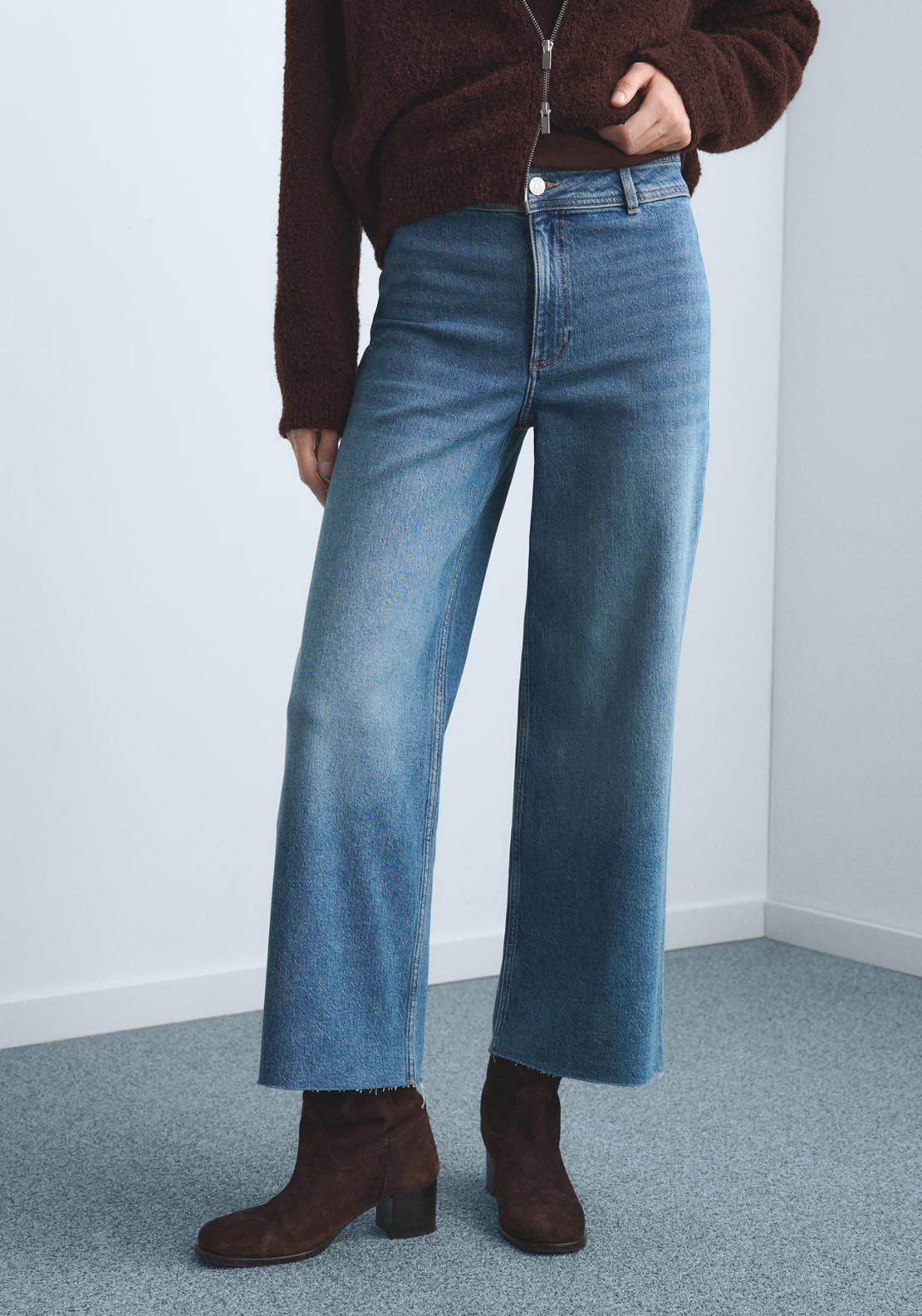 Catherin High Rise Culotte Jeans - Open Blue – Shaws