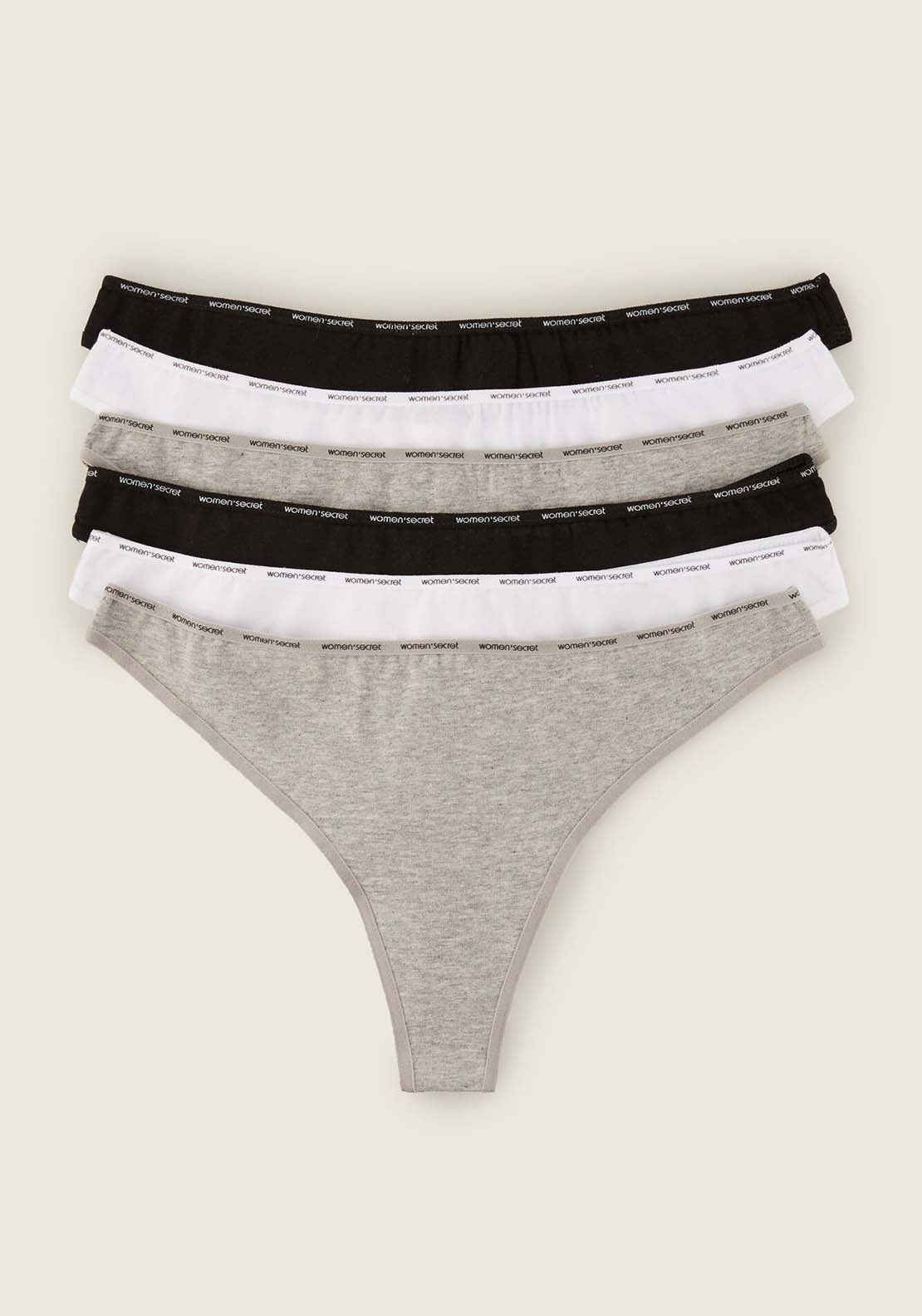 My Essentials Organic Cotton Thong Pack 6 - Multicolour – Shaws