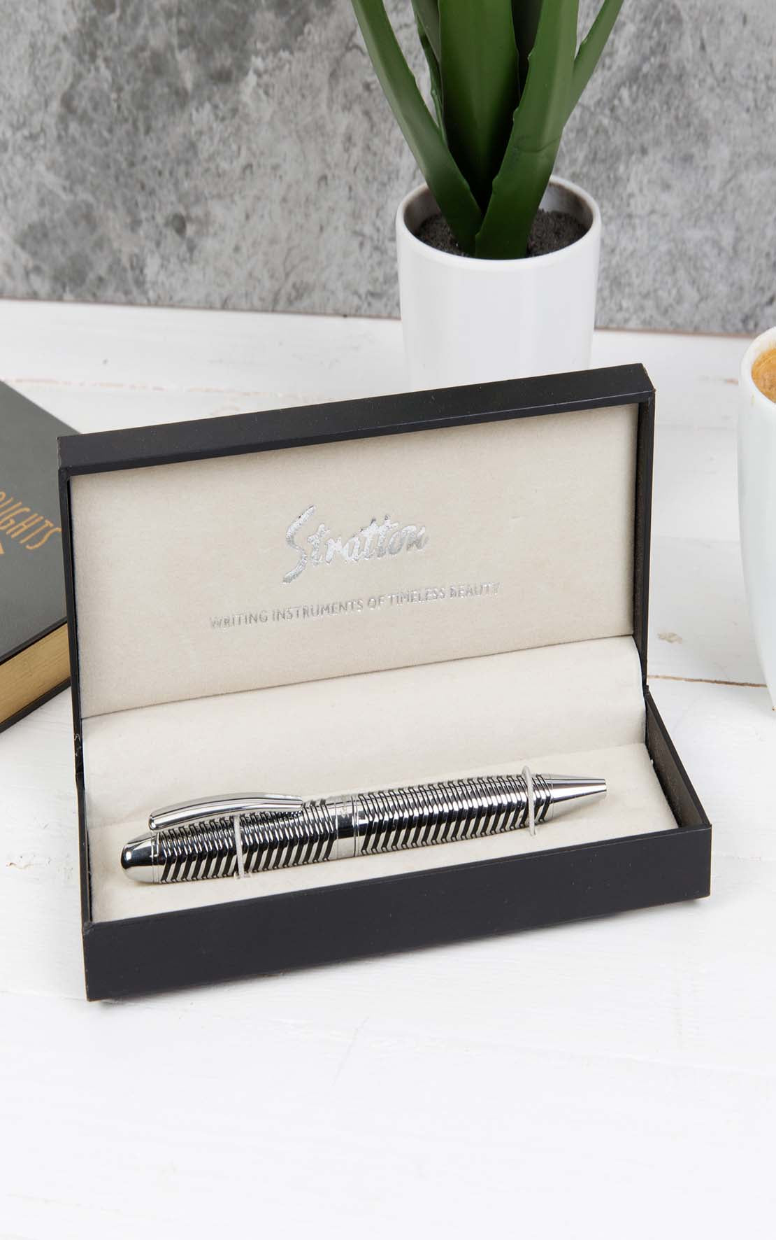 Roller Ball Pen - Silver & Black – Shaws